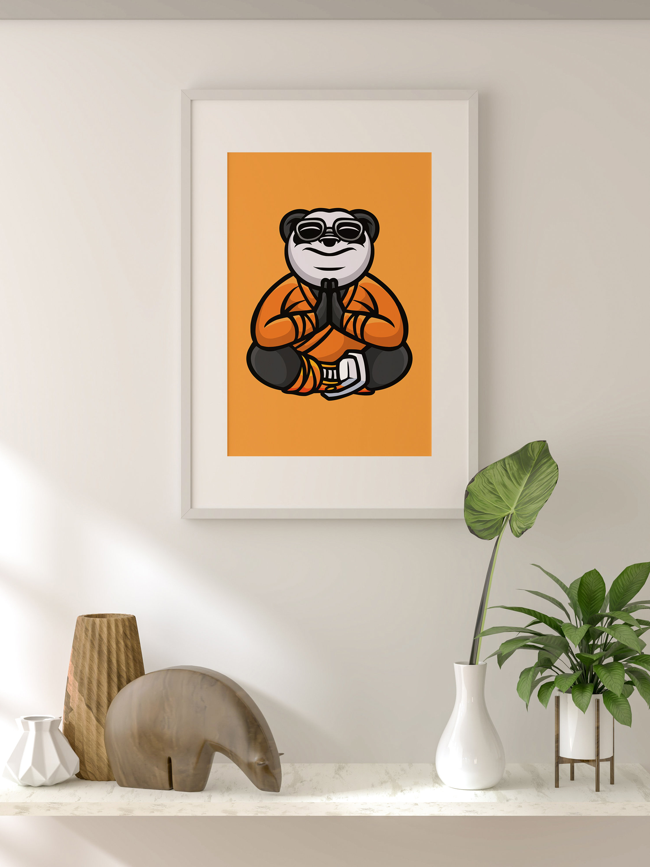 Yoga Poster, Meditation Panda Poster, Panda Print, Panda Meditation ...