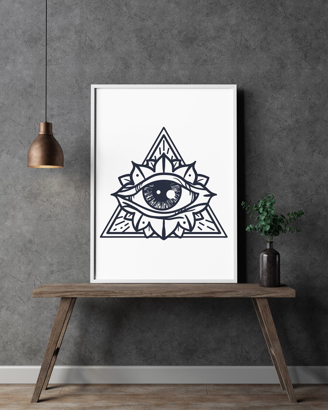 Yoga Poster, All Seeing Eye Poster, Abstract Eye Print, All Seeing Eye ...