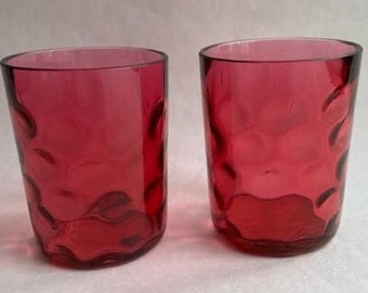 Vintage Large Fenton Cranberry Pink Coin Dot Glass Pitcher With Ruffled ...