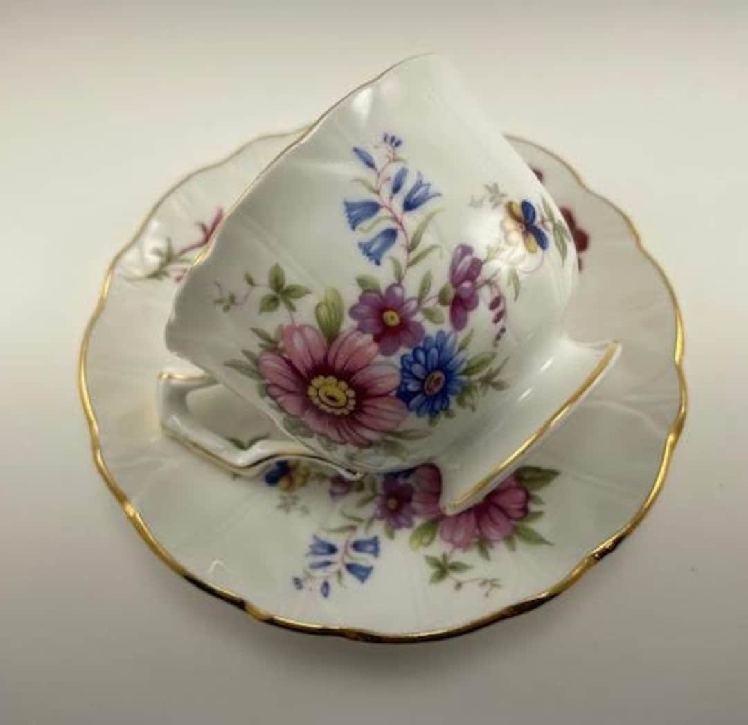 Vintage Aynsley Floral Tea Cup and Saucer - Etsy