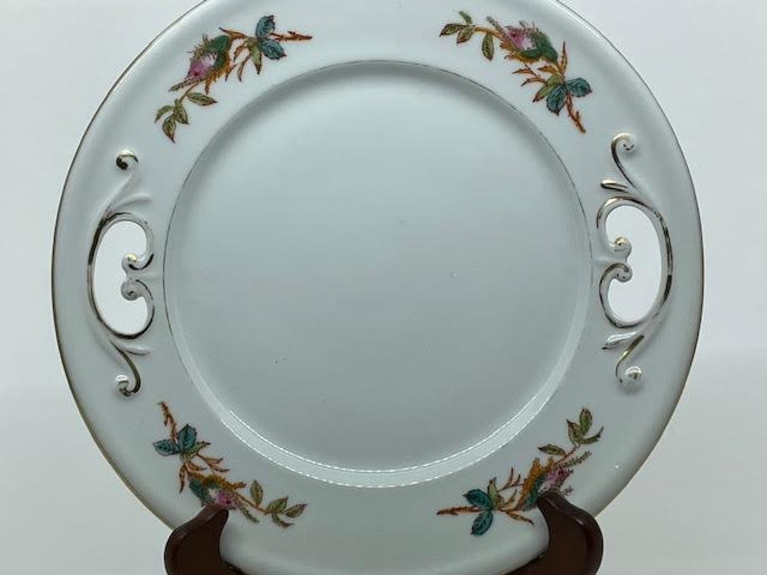 Rare Stylized German China Cake Plate With Handles - Etsy