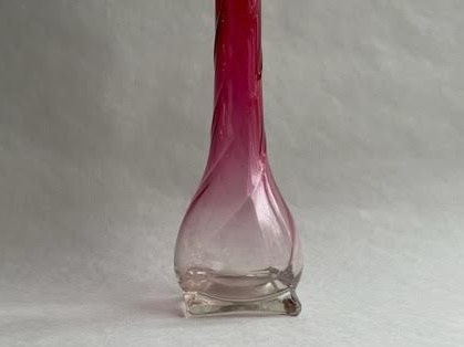Victorian Cranberry and Clear Glass Silver Rimmed Bud Vase - Etsy