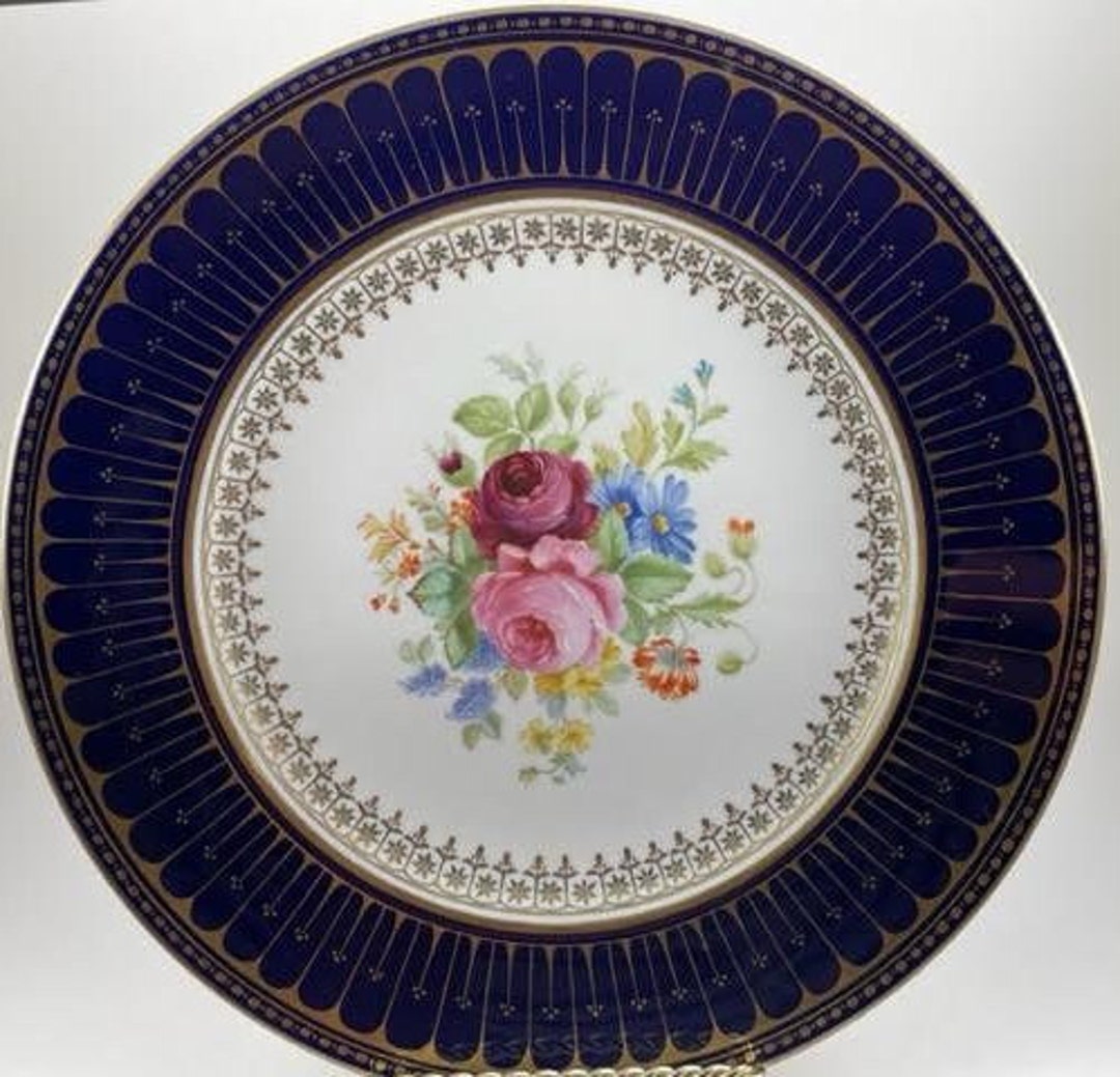 Antique Copeland Spode Porcelain Cobalt Blue and Gold Hand Painted ...