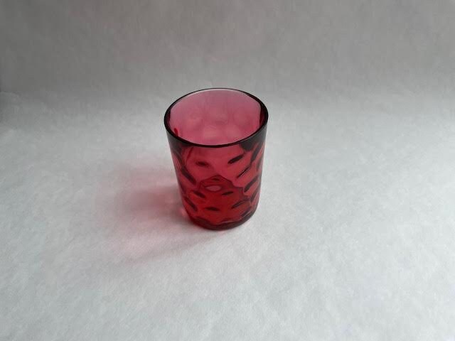 Stunning Matching Pair of Antique Cranberry Glass Coin Dot - Etsy