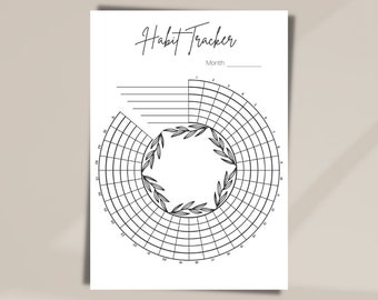 Clouds Habit Tracker Color Digital Download Printable - Etsy