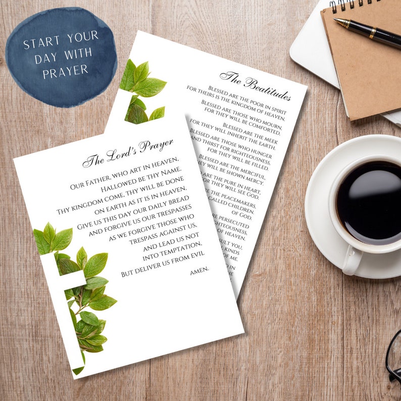 Prayer Card Bundle, Prayer Memorization, the Lord's Prayer and the ...