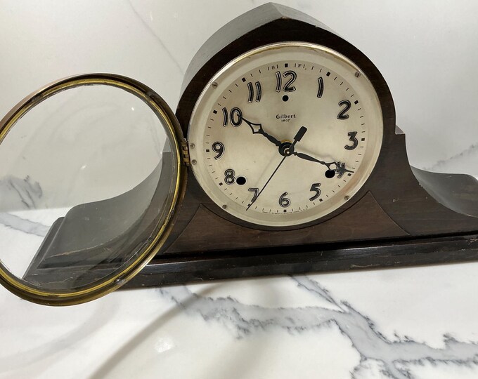 Vintage 1807 Gilbert Wooden Mantel Clock - Etsy