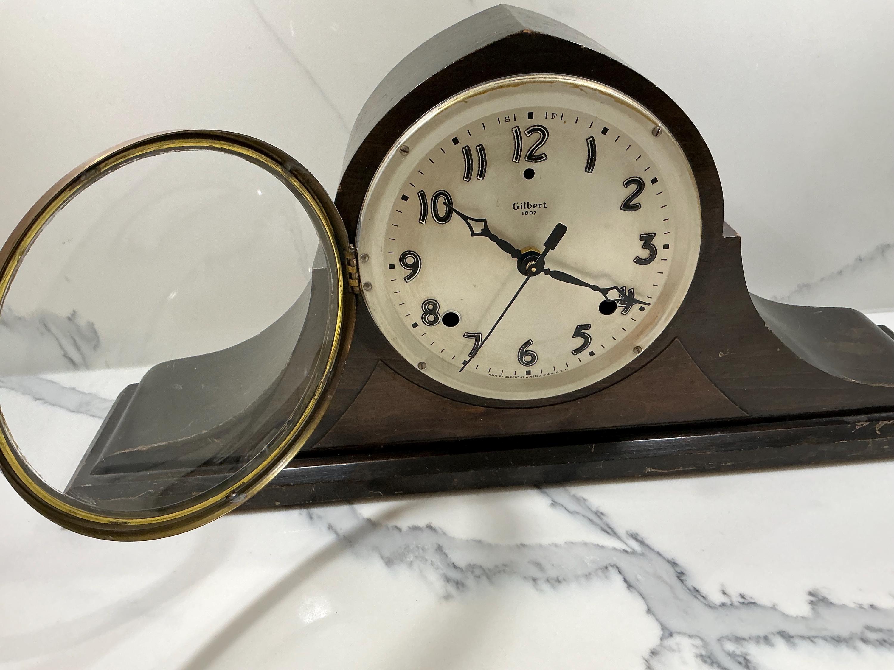 Vintage 1807 Gilbert Wooden Mantel Clock - Etsy