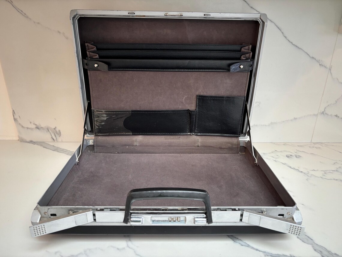 Vintage Samsonite Hard-shell Briefcase With Combination Lock Black - Etsy