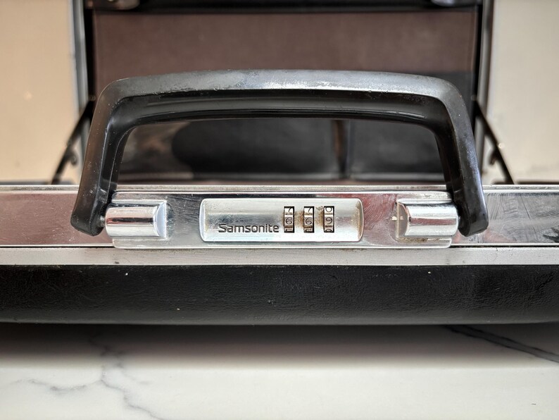 Vintage Samsonite Hard-shell Briefcase With Combination Lock Black - Etsy