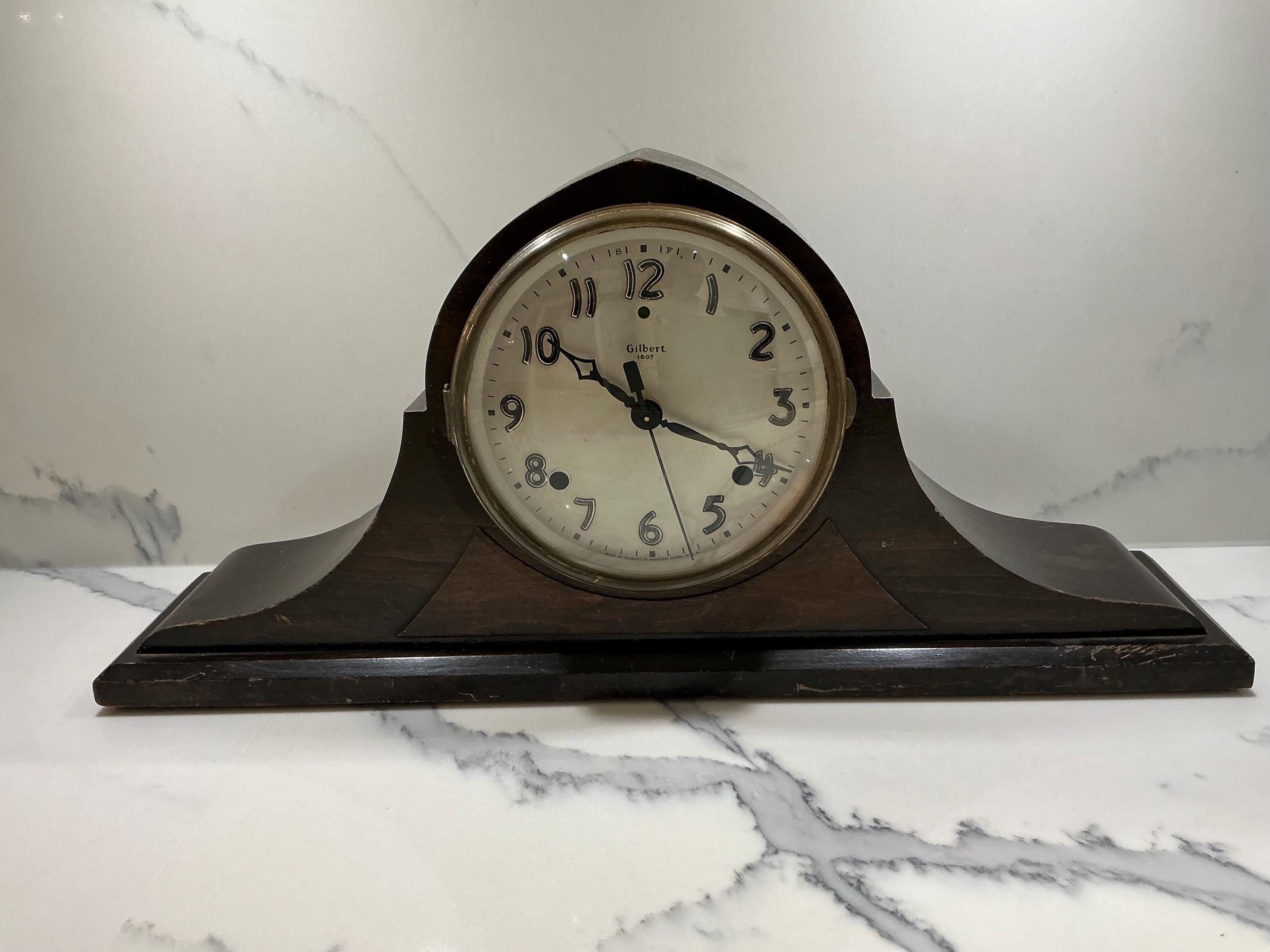 Vintage 1807 Gilbert Wooden Mantel Clock - Etsy