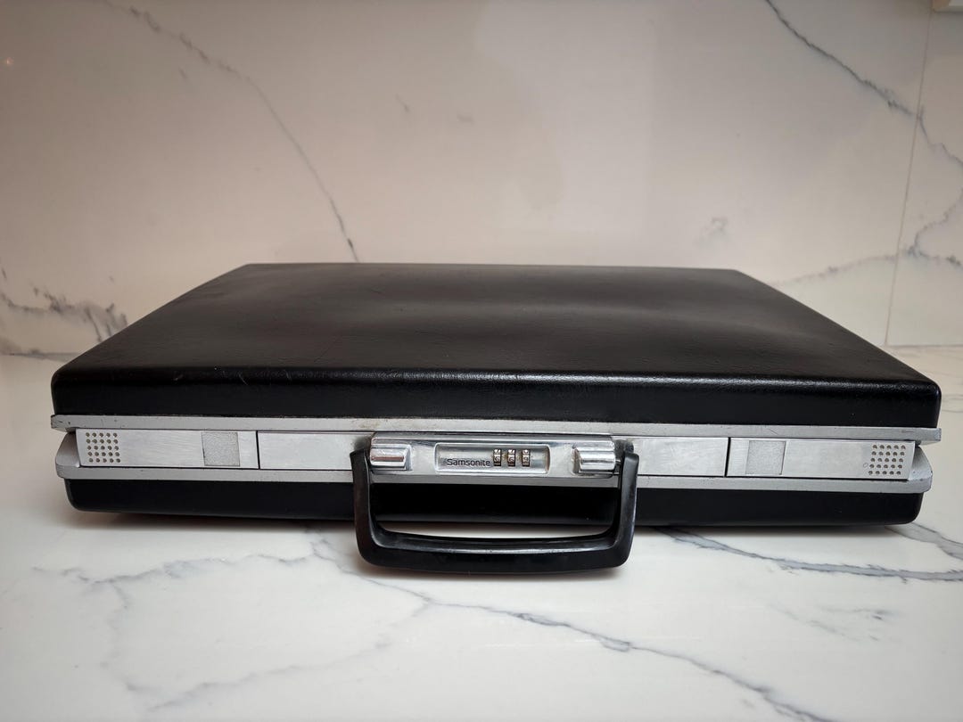 Vintage Samsonite Hard-shell Briefcase With Combination Lock Black - Etsy