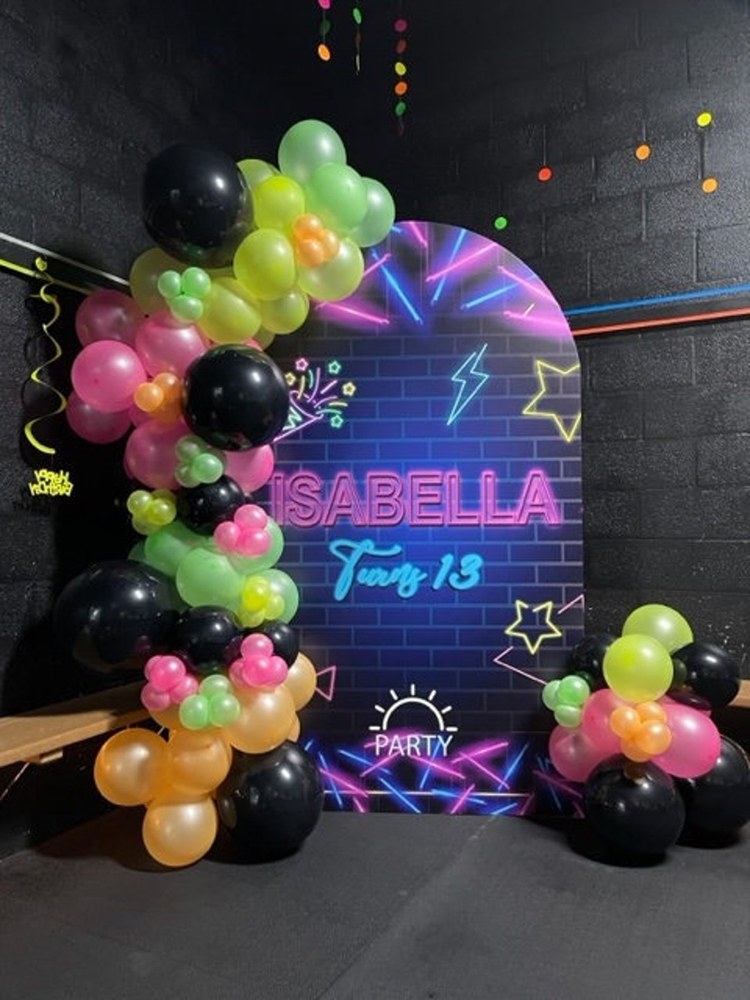 Neon Glow in the Dark Balloons Garland - Etsy