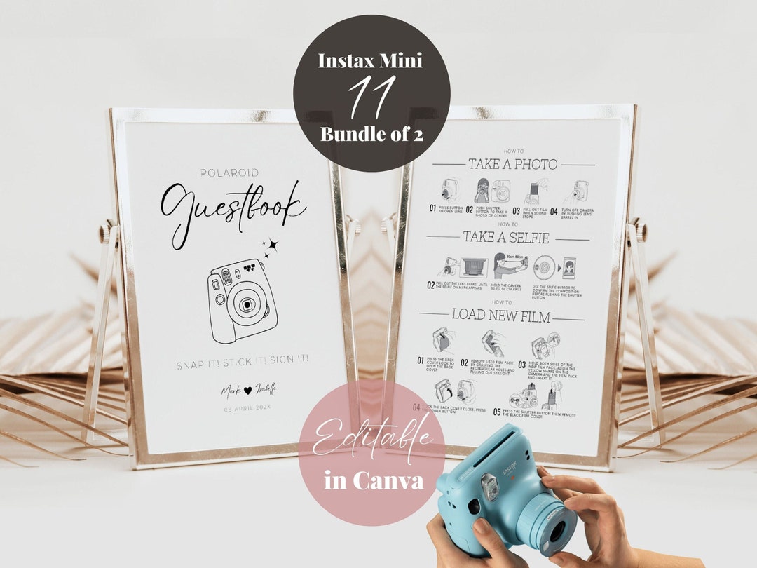 Instax Mini 11 Editable Polaroid Instruction, Instax Instructions ...