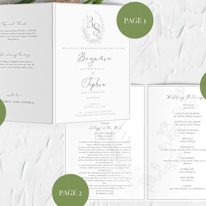 Floral Catholic Wedding Mass Program Booklet (full Mass), Bifold ...