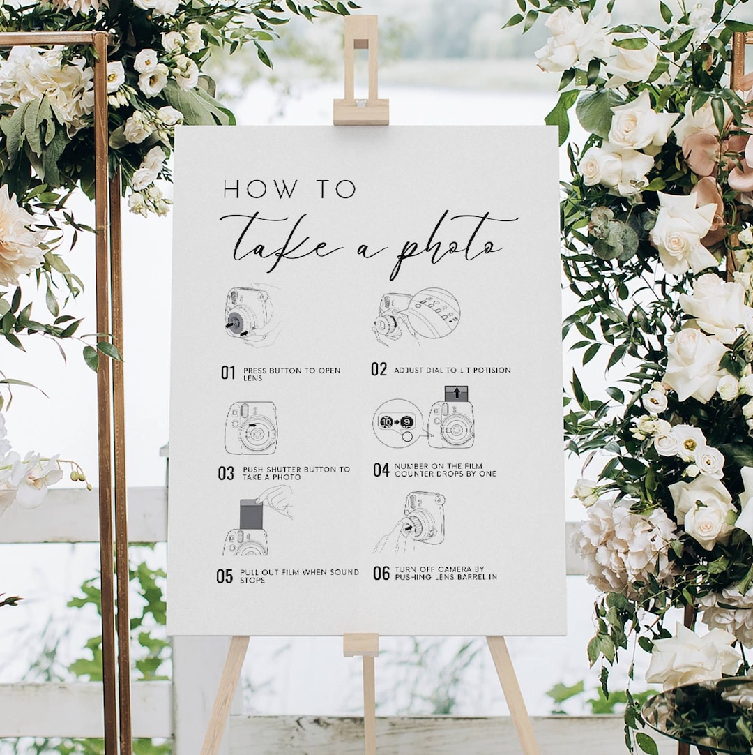 How to Take a Photo, Instax Mini 9 Polaroid Instruction, Photobooth ...