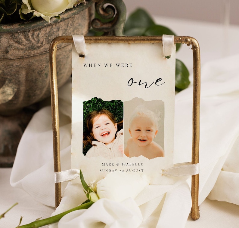 When We Were Age Table Numbers Picture Childhood Photo Table - Etsy