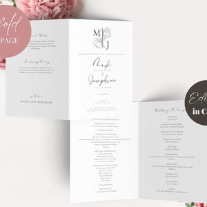 Monogram Catholic Wedding Mass Program Booklet, Catholic Wedding ...