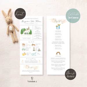 Baby Boy Baptism Program Template, Unique Catholic Baptism Ceremony ...
