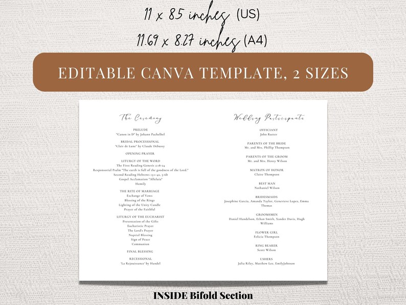 Catholic Wedding Mass Program Booklet Catholic Wedding - Etsy