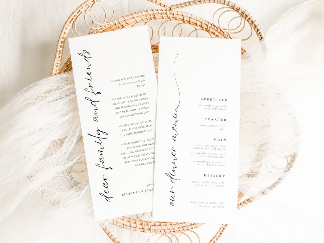 Thank You Wedding Plate Cards, Wedding Thank You Place Setting, Flat ...