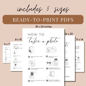 How to Take a Photo, Instax Mini 9 Polaroid Instruction, Photobooth ...