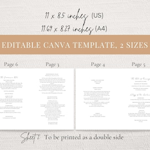 Catholic Wedding Mass Program Booklet (full Mass), Bifold Catholic ...