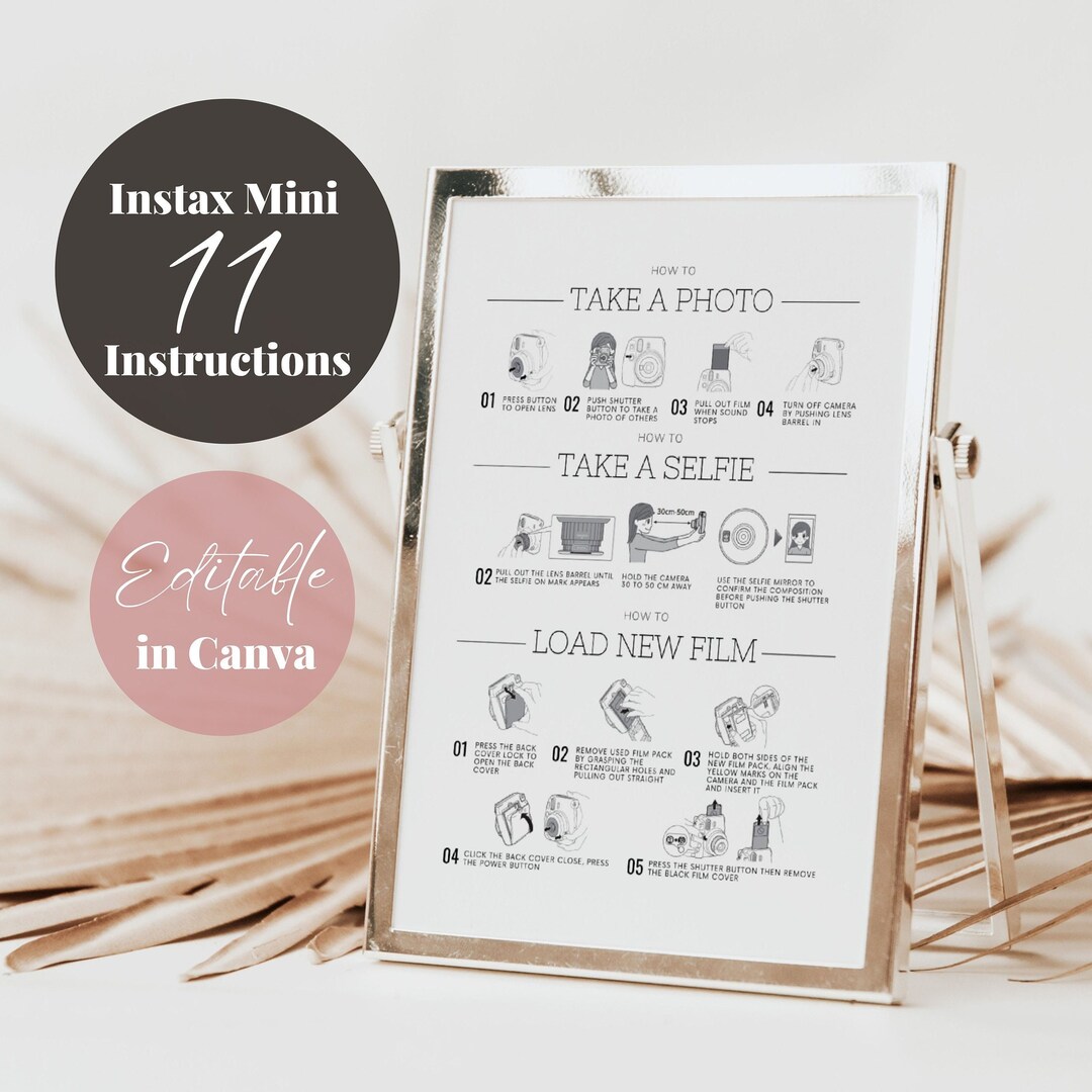 Instax Mini 11 Editable Polaroid Instruction, Instax Instructions ...