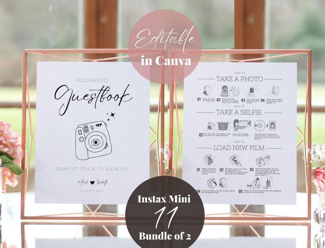 Instax Mini 11 Editable Polaroid Instruction, Instax Instructions ...