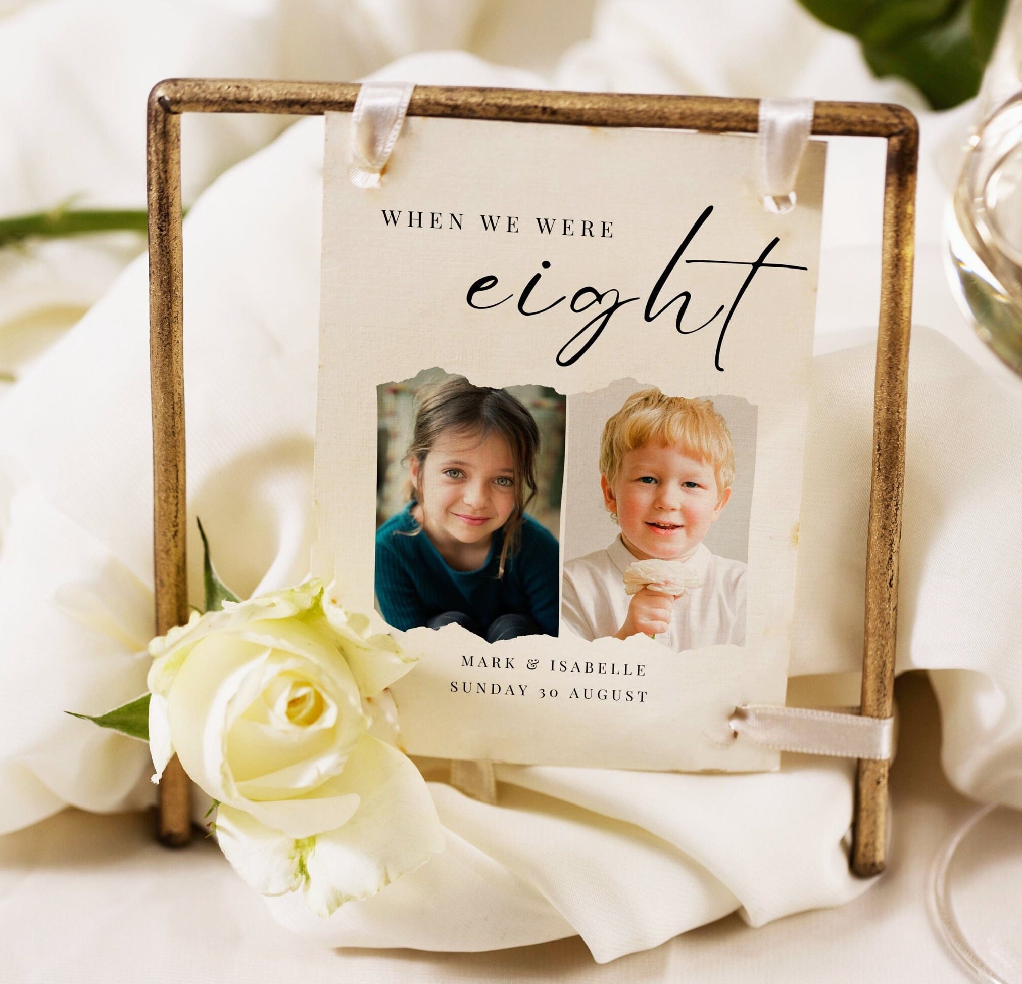 When We Were Age Table Numbers Picture Childhood Photo Table - Etsy