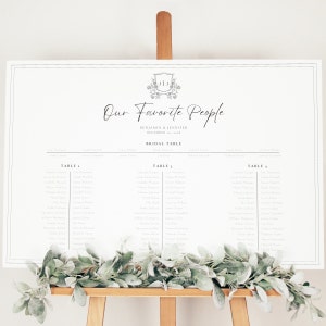 Long Seating Chart Our Favorite People Banquet Table Chart, Banquet ...