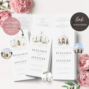 Catholic Wedding Mass Program Booklet (full Mass), Trifold Catholic ...