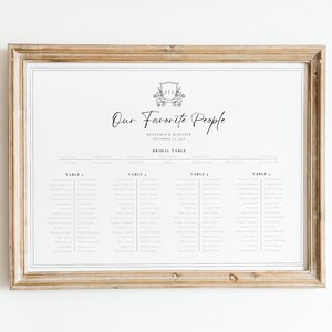 Long Seating Chart Our Favorite People Banquet Table Chart, Banquet ...