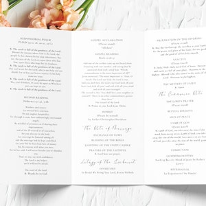 Catholic Wedding Program Template Trifold Booklet (full Mass), Catholic ...