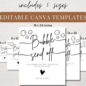 Bubble Send off Wedding Bubbles Sign Printable Newlywed Send off Sign ...