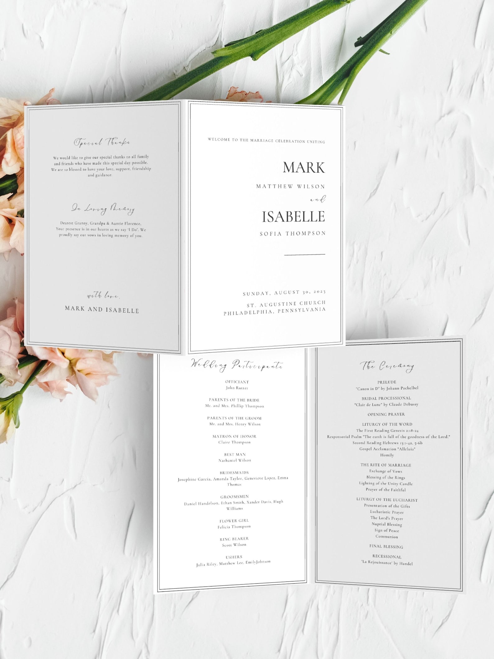 Elegant Catholic Wedding Mass Program Booklet Catholic - Etsy