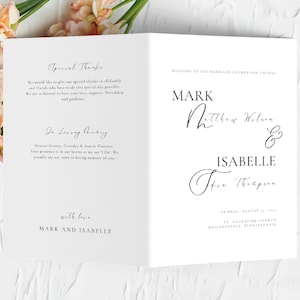 Catholic Wedding Mass Program Booklet, Catholic Wedding Program ...