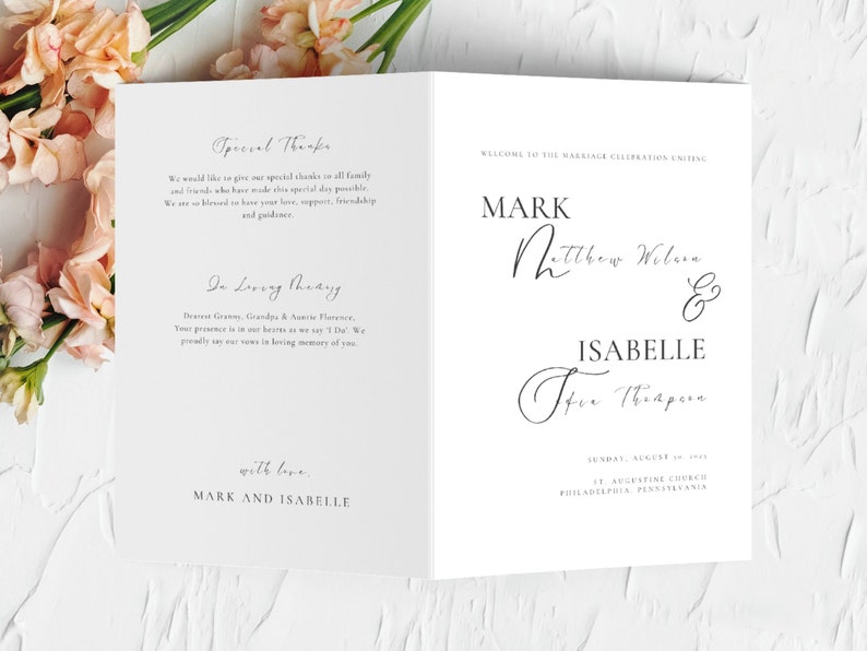 Catholic Wedding Mass Program Booklet, Catholic Wedding Program ...
