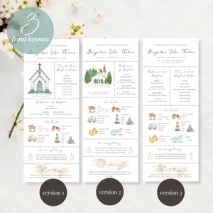 Baby Boy Baptism Program Template, Unique Catholic Baptism Ceremony ...