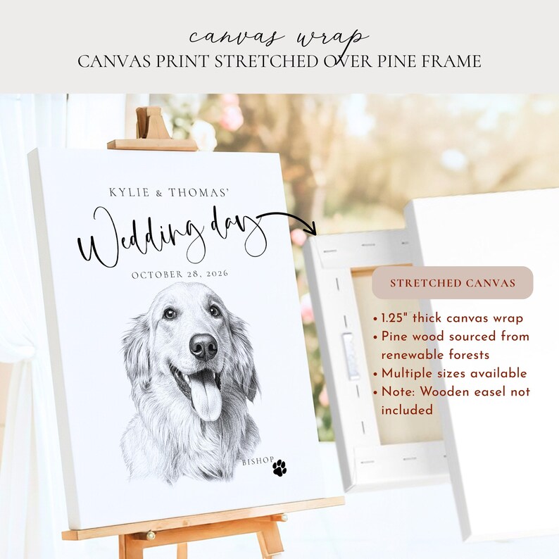 Custom Pet Wedding Welcome Sign Dog Wedding Signage Pet Welcome to Our ...