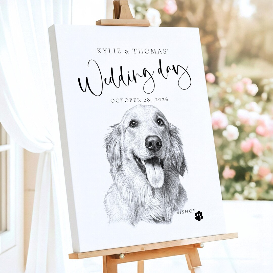Custom Pet Wedding Welcome Sign Dog Wedding Signage Pet Welcome to Our ...