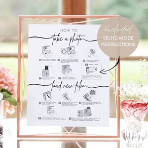 Editable Instax Mini 7S Instructions Photobooth Sign Bundle, Instant ...