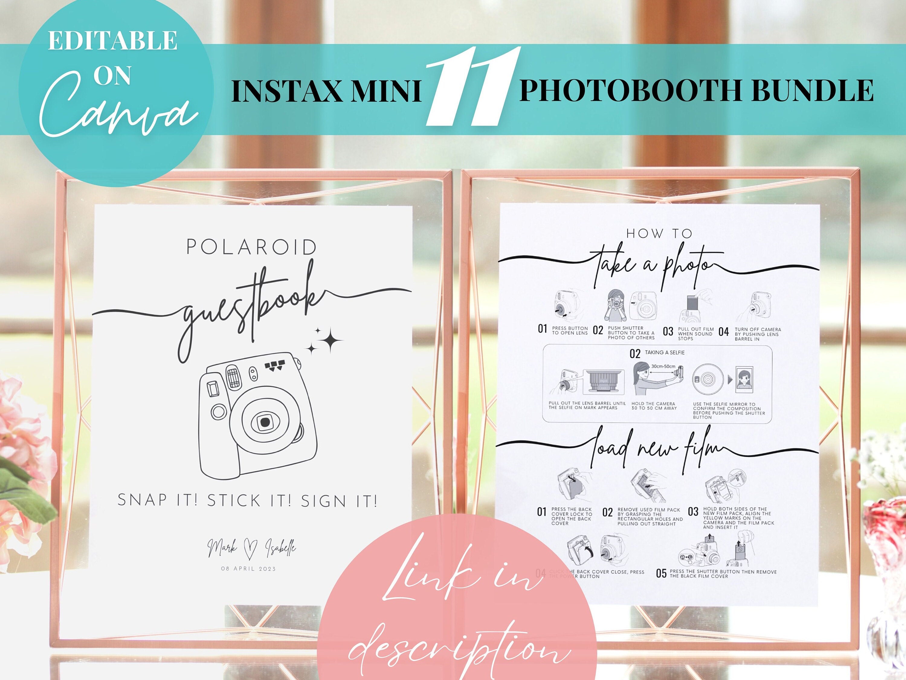 How to Take a Photo, Instax Mini 11 Polaroid Instruction, Photobooth ...