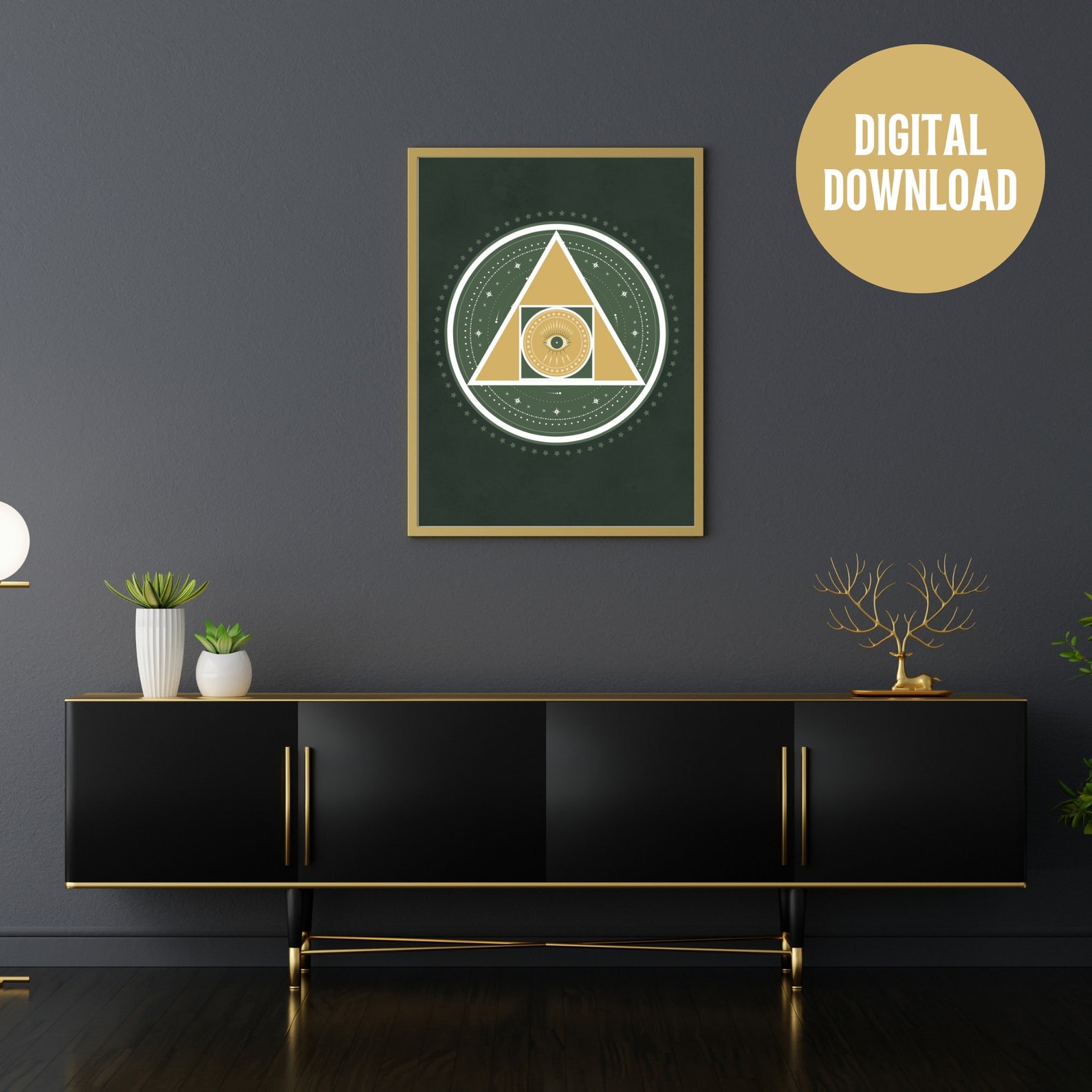 Alchemy Symbol Printable Wall Art | Philosopher's Stone | Kybalion Art ...