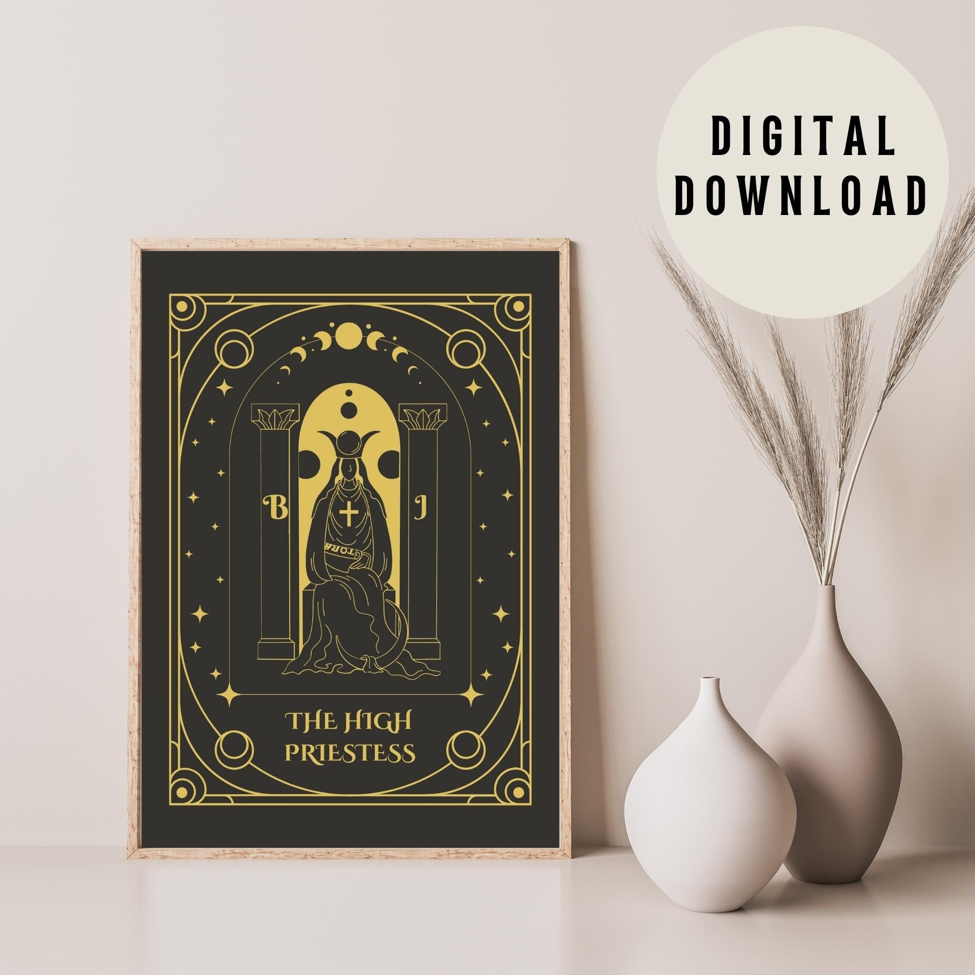 The High Priestess Printable Wall Art | Instant Download | Tarot Card ...