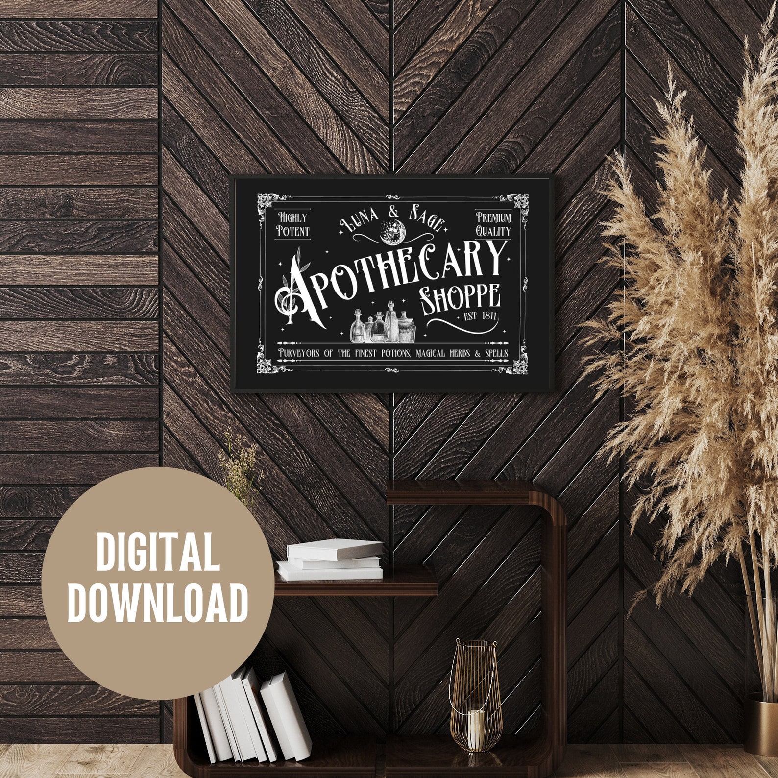 Vintage Style Apothecary Shop Sign Printable | Halloween Wall Art ...