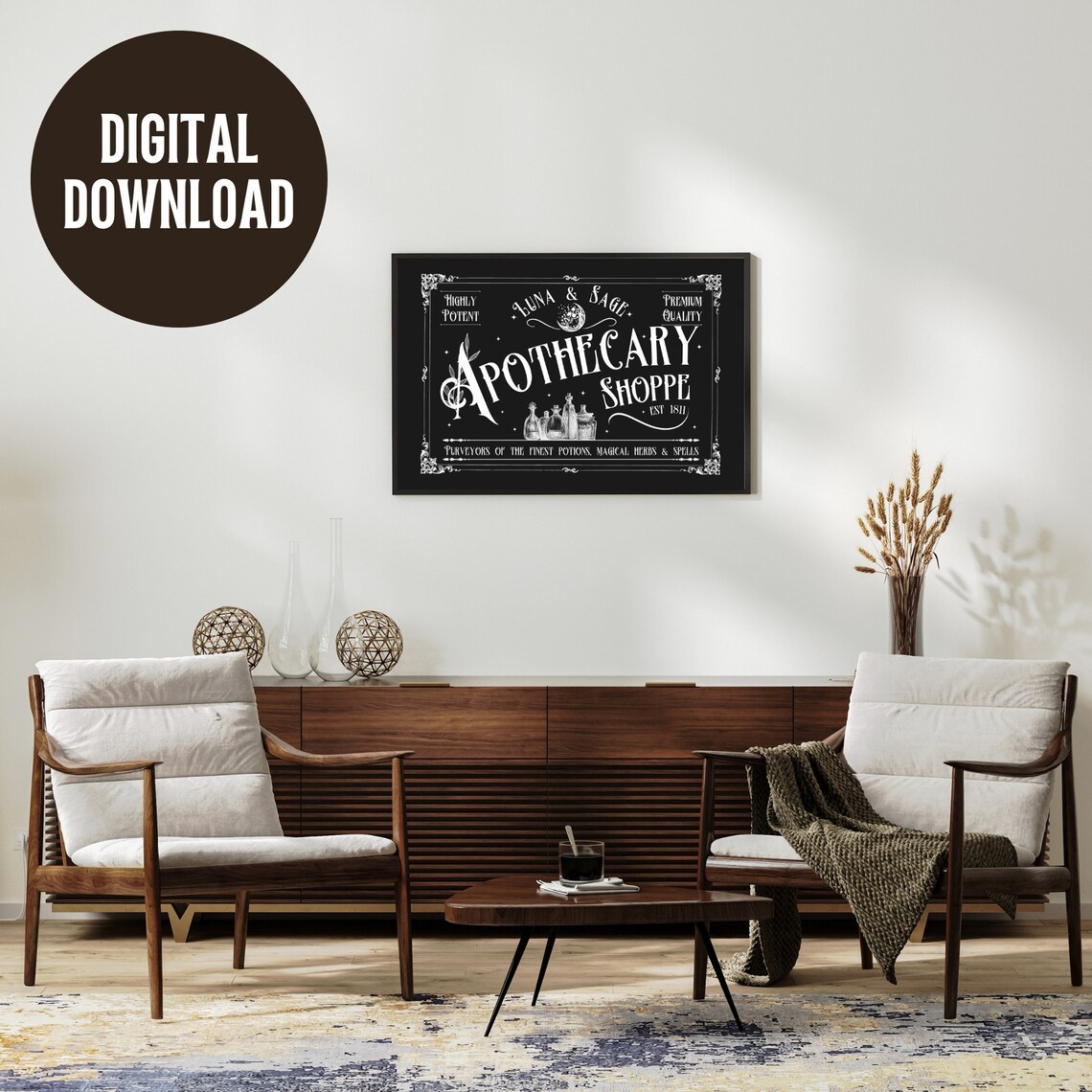 Vintage Style Apothecary Shop Sign Printable | Halloween Wall Art ...