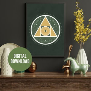 Alchemy Symbol Printable Wall Art | Philosopher's Stone | Kybalion Art ...