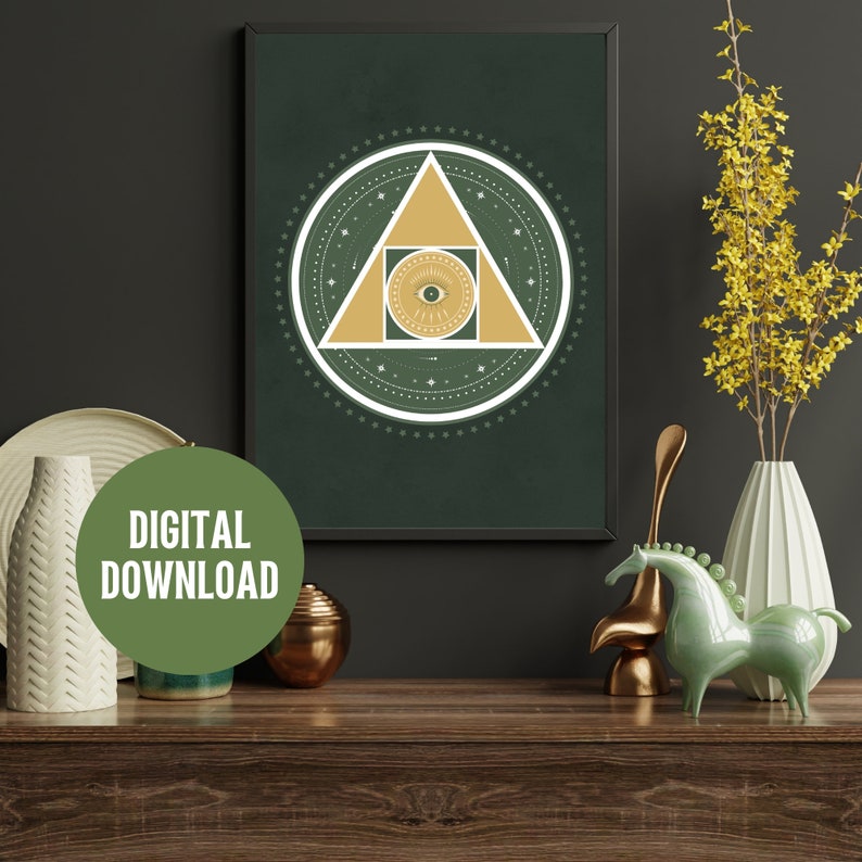 Alchemy Symbol Printable Wall Art | Philosopher's Stone | Kybalion Art ...