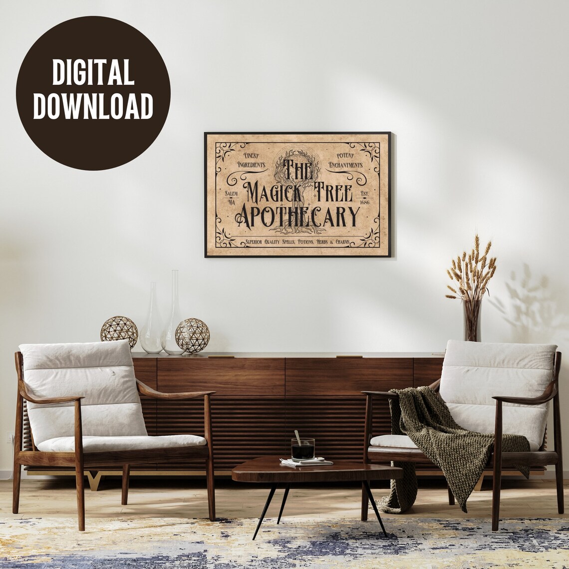 The Magick Tree Apothecary Vintage Style Shop Sign Printable ...